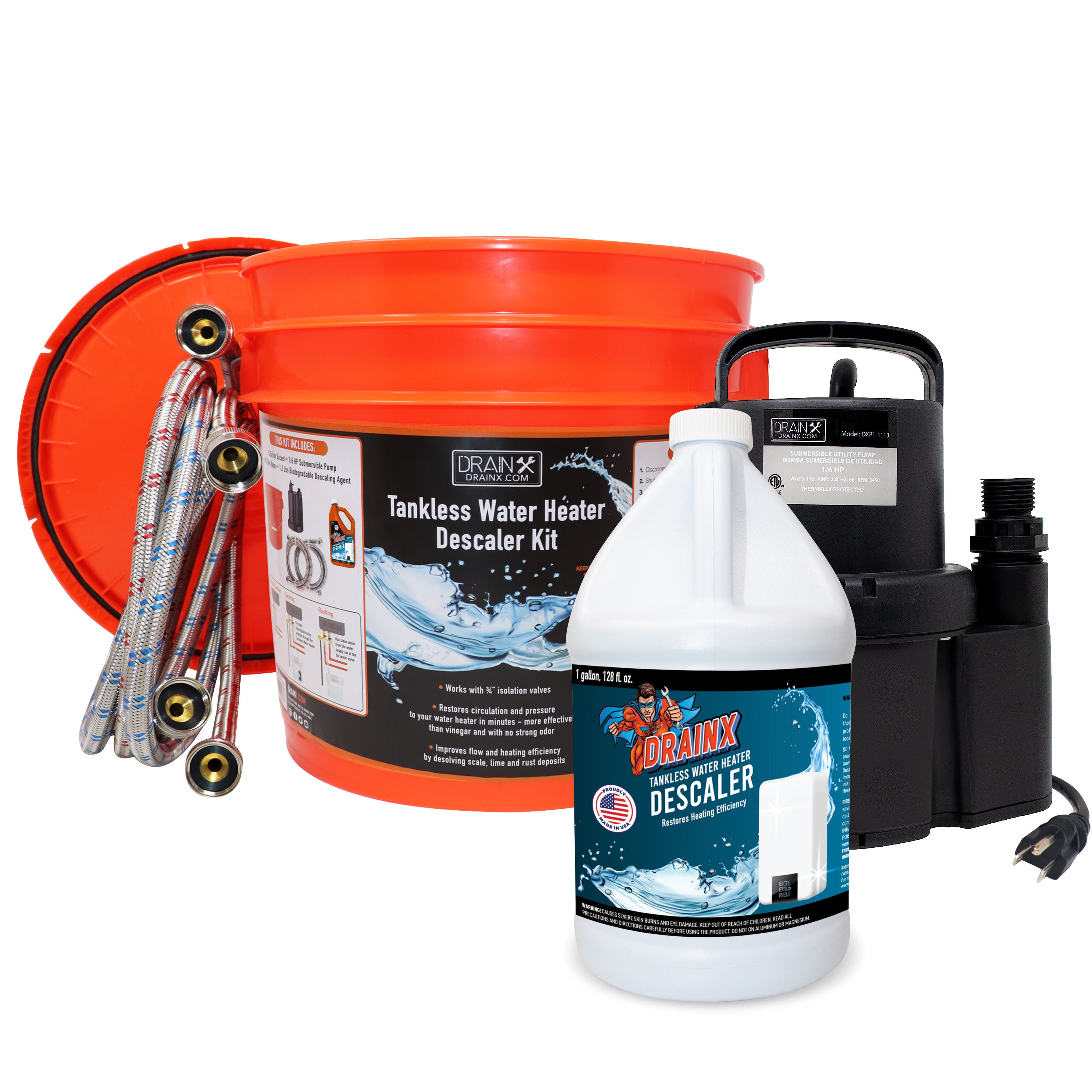Tankless Water Heater Descaling Kits – DrainX